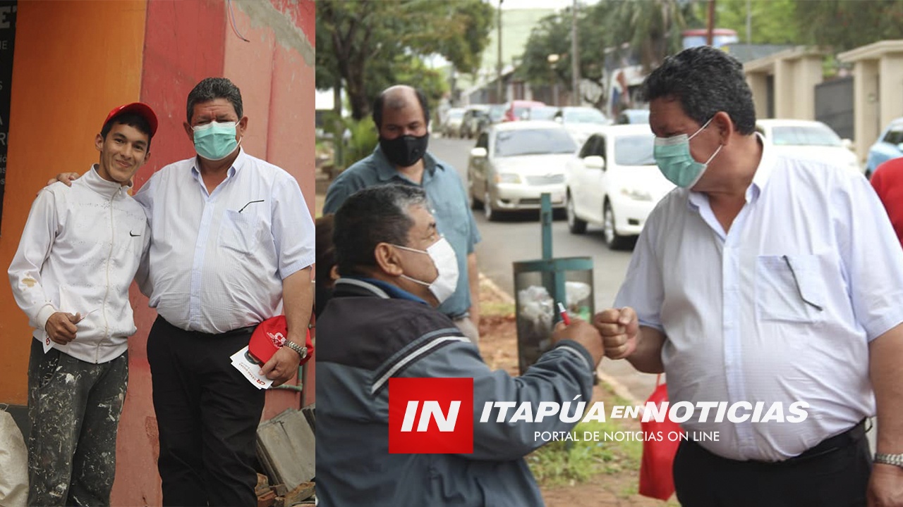 INTENSO RECORRIDO DE CÉSAR ROJAS CON BUENA RECEPTIVIDAD. – Itapúa Noticias