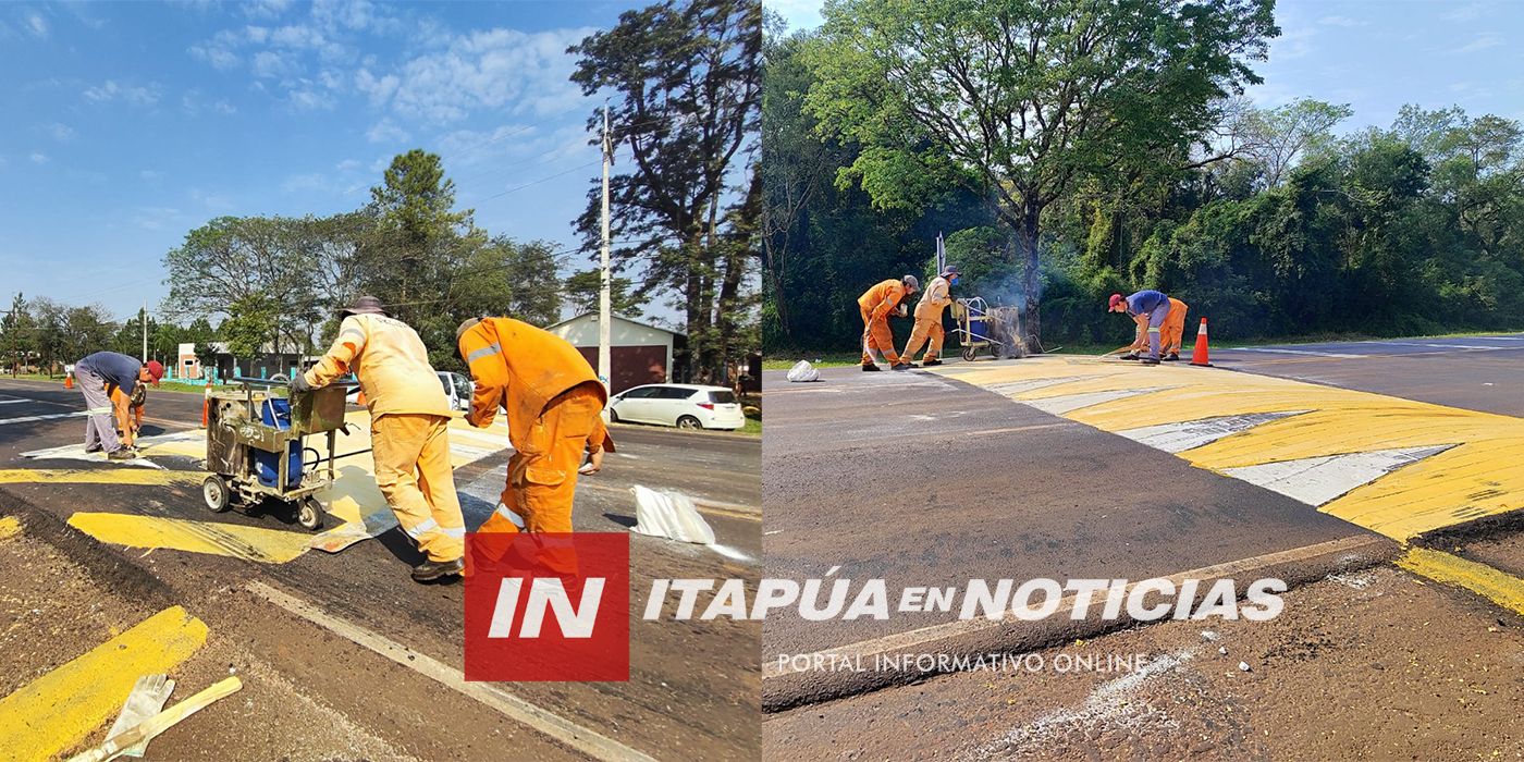 COLOCAN LOMADA Y SEÑALIZAN RUTA EN SAN JUAN DEL PARANÁ – Itapúa Noticias